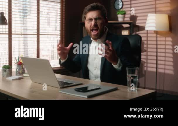 Working online Caucasian middle-aged business man businessman guy male ...