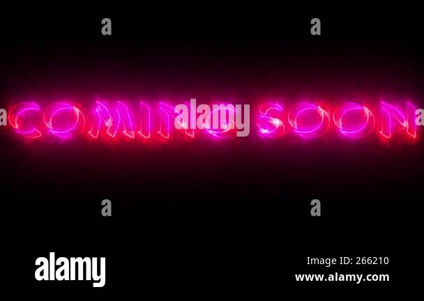 Movie Trailer Coming Soon Text Reveal in 4K. Neon-colored Coming Soon ...