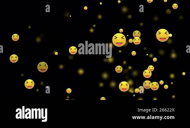 Social Media Transitions pack in 4K alpha channel. Happy emoji icons ...