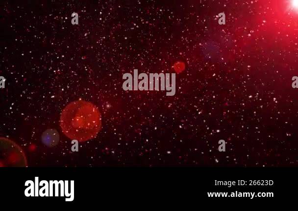 4K particles flying upwards with moving light. Dust light shines ...