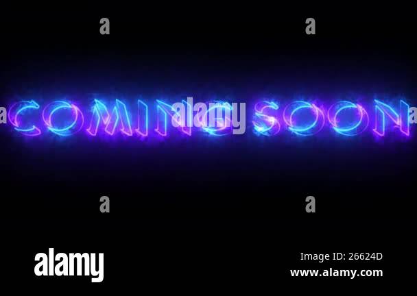 Movie Trailer Coming Soon Text Reveal in 4K. Neon-colored Coming Soon ...