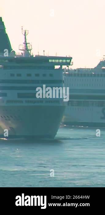 Latvia - Sweden - August 2, 2018: Video Set: A sea ferry from Latvia to ...