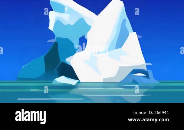 glacier falling down, A large mass of ice falls into the water Stock Video Footage - Alamy