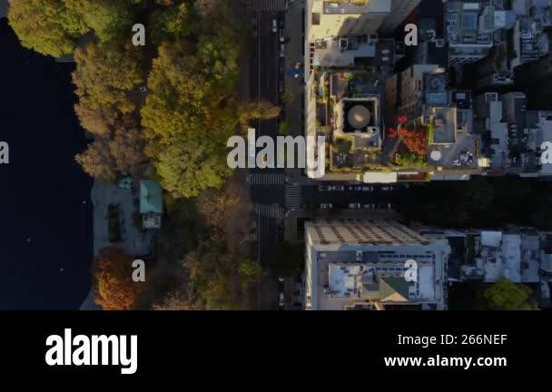 Aerial views reveal the grid layout of the Upper West Side, featuring ...