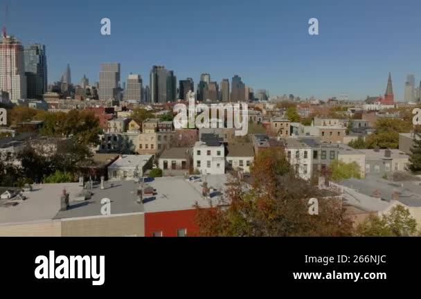 Aerial views highlight New York Citys iconic skyline, featuring ...