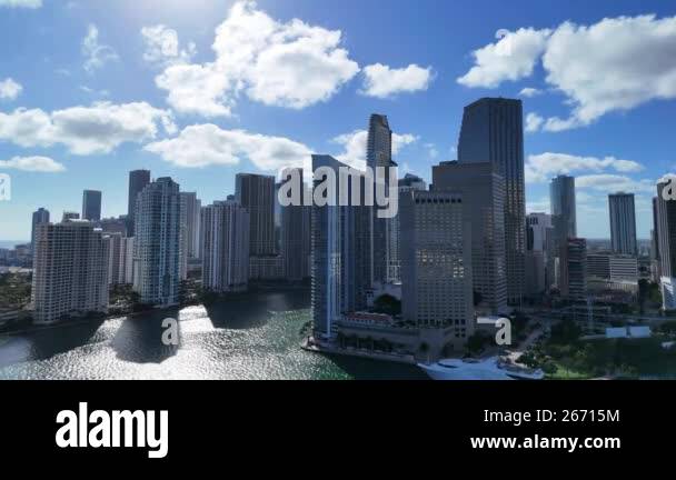 Cityscape of Miami skyscrapers. Florida panorama. Miami skyscraper ...