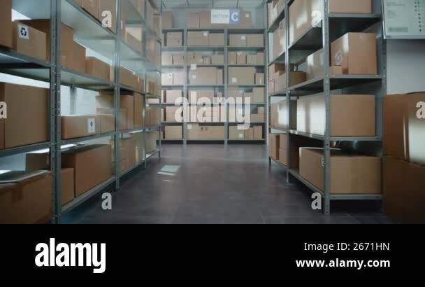 Sorting Facility, Storage of Online Store with E-Commerce Orders, Goods ...