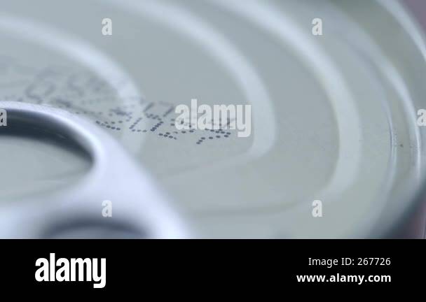 expire date on food can on white background Stock Video Footage - Alamy