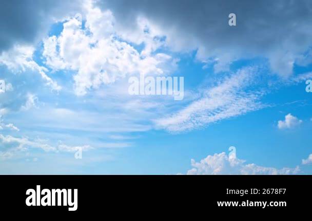 Sky timelapse. Daytime time-lapse. Skies are moving. Moving clouds and ...
