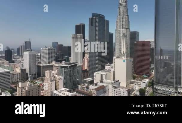 Los Angeles California Skyline panorama. Skyscrapers At Los Angeles In ...