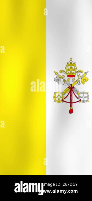 Vatican Flag Waving in The Wind | 4k Vertical Video | Realistic ...