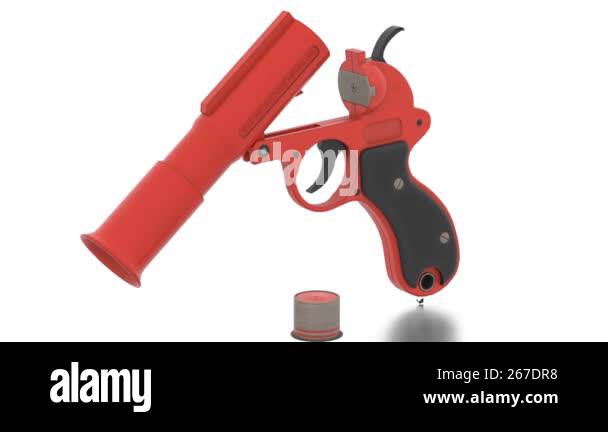 flare gun with red ammo Stock Video Footage - Alamy