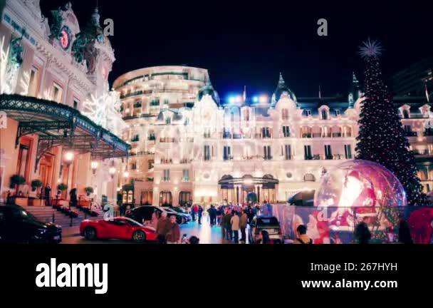 Monte Carlo, Monaco - December 14, 2024: People and cars moving in ...