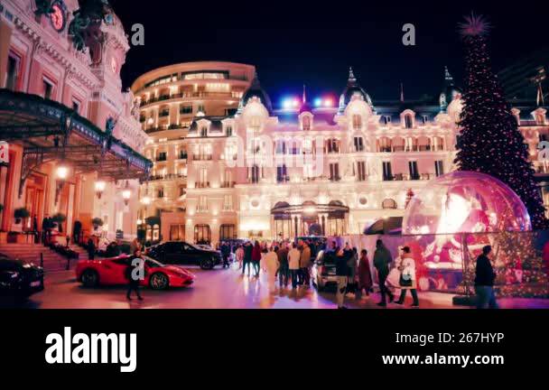 Monte Carlo, Monaco - December 14, 2024: People and cars moving in ...