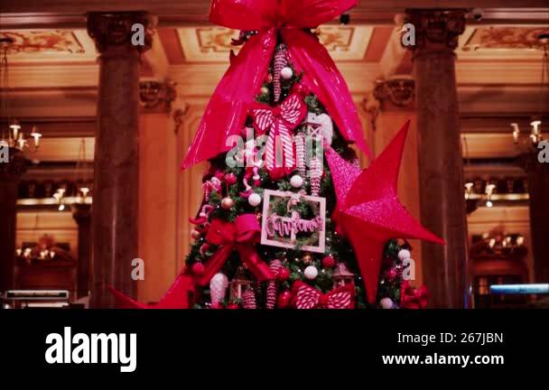 The decorated Christmas tree inside the Monte Carlo Casino in Monaco ...