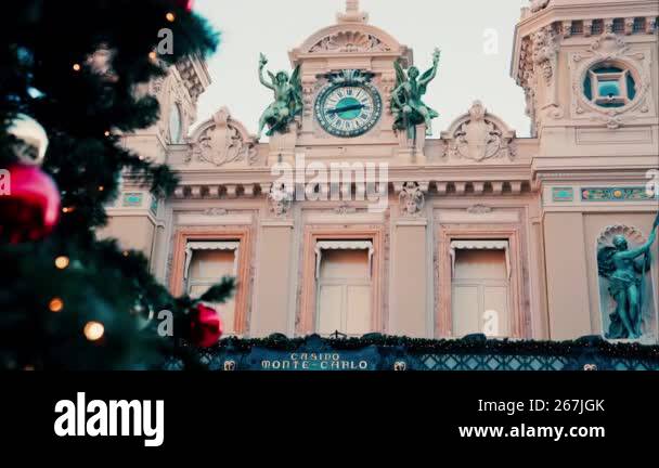 Monte Carlo , Monaco -December 23, 2024: Close up of decorations on a ...