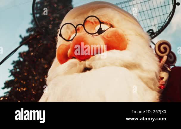 Big Santa Claus decoration in the courtyard of the Monte Carlo Casino ...