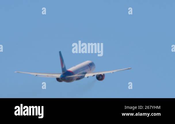 NOVOSIBIRSK, RUSSIAN FEDERATION - APRIL 27, 2024: Rear view, Boeing 757 ...