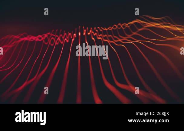 Background with a smooth flowing warm golden colored fractal wave of ...