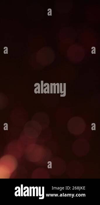 Abstract bokeh background animation with fast flickering defocused warm golden bokeh light ...