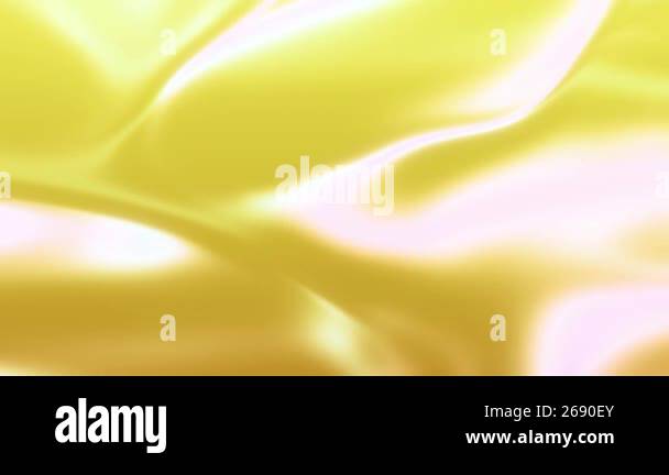 Bright Yellow Satin Flow Background, Smooth Yellow Wave Animation Stock ...