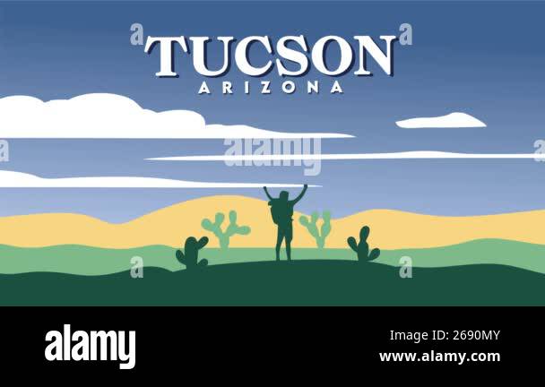 tucson arizona with beautiful natural scenery Stock Video Footage - Alamy