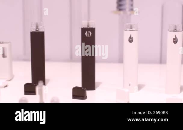 At a lively trade exhibition, there was collection of sleek black and ...