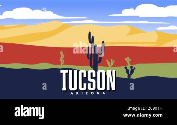 tucson arizona with beautiful natural scenery Stock Video Footage - Alamy