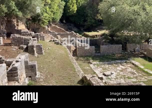 Butrint National Archaeological Park. Ancient Roman city ruins in the ...