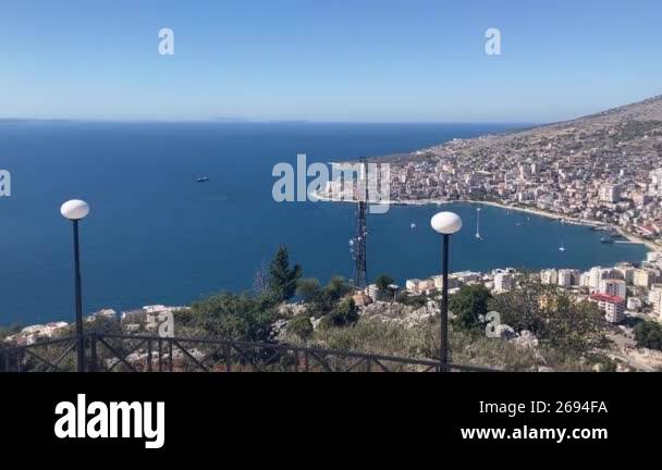 Albania: January 3rd 2025: Exterior street view in Saranda in Albania ...