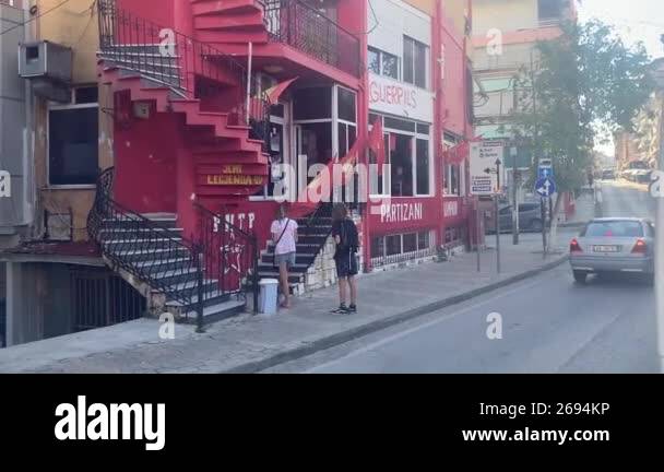 Albania: January 3rd 2025: Exterior street view in Saranda in Albania ...