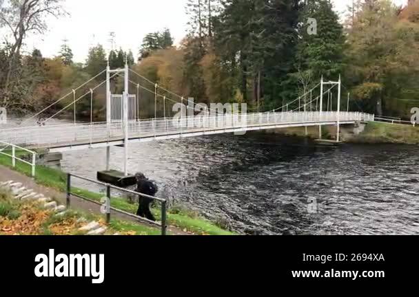 Ness Island on the River Ness at Inverness, Scotland. The gateway to ...