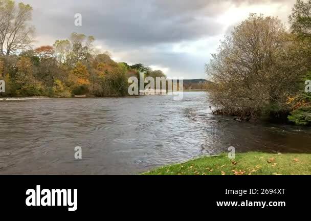 Ness Island on the River Ness at Inverness, Scotland. The gateway to ...