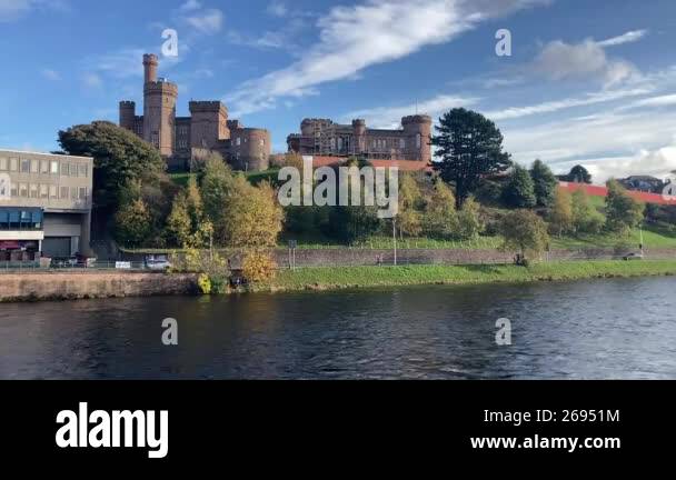 Inverness Castle in the city centre. Located on the banks of the River ...