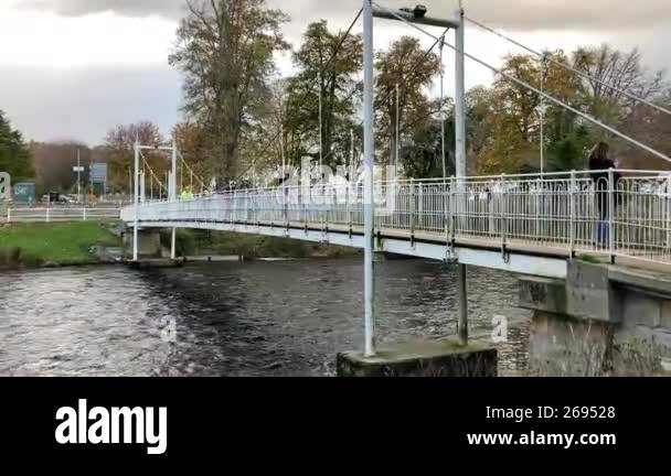 Ness Island on the River Ness at Inverness, Scotland. The gateway to ...