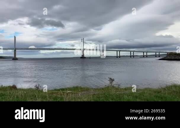 Carnarc Point and Kessock Bridge across Beauly Firth at Inverness ...