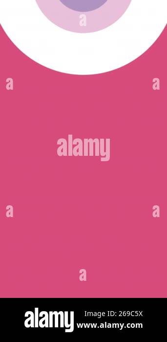 Minimal abstract loop background. Hand drawing with pink and purple ...