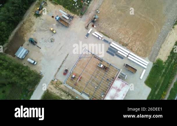 Engineering and building new commercial civil object on construction ...