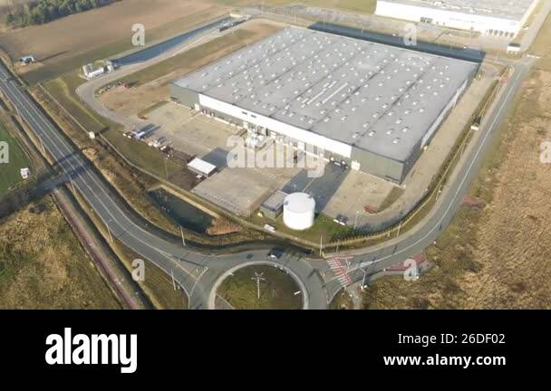 Large logistics depot with trucks and cargo Stock Video Footage - Alamy