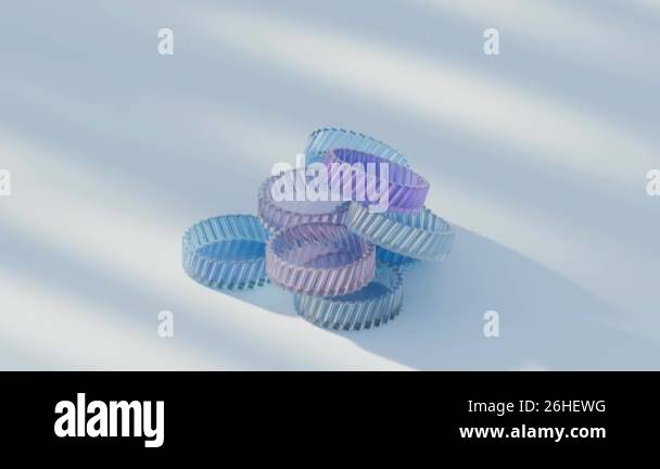3D rendering glass shapes animation Stock Video Footage - Alamy