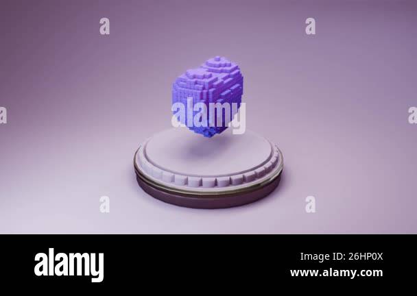 Voxel heart pumping love loop Stock Video Footage - Alamy