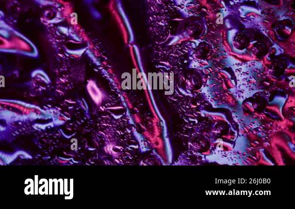 Color raindrop. Flickering lighting. Liquid blinking condensation on ...