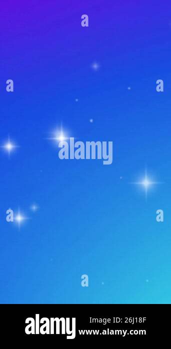 shining glitter particles animation on a bright blue and purple ...