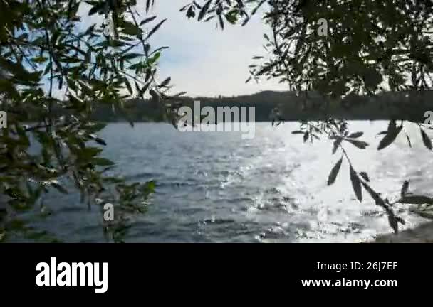 Lake Garda, panoramic view of the lake. High quality 4k footage Stock ...