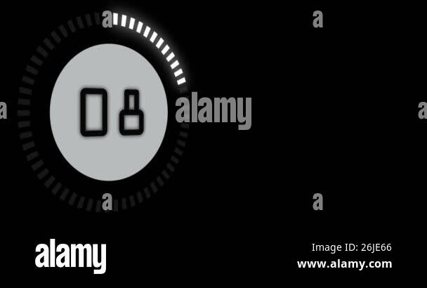 10 sec countdown animation. Circle shaped smooth animated indicator on ...