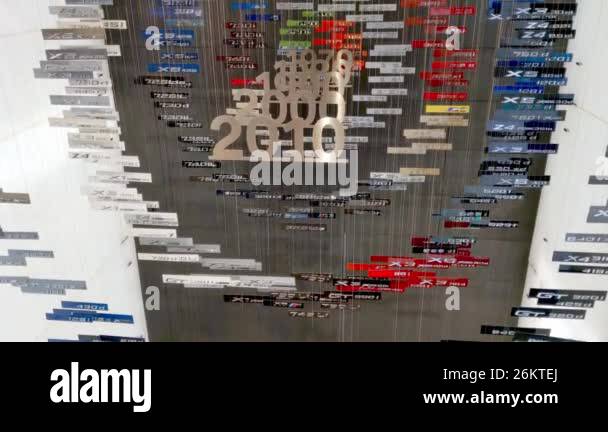 Munich, Germany, August 25, 2024: A dynamic sculpture showcasing car ...