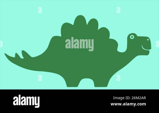 Cartoon silhouette stegosaurus dinosaur Stock Videos & Footage - HD and ...