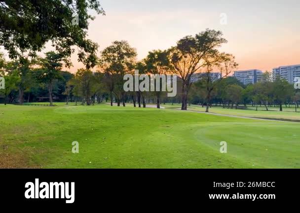 Serene sunset view golf course Stock Videos & Footage - HD and 4K Video ...