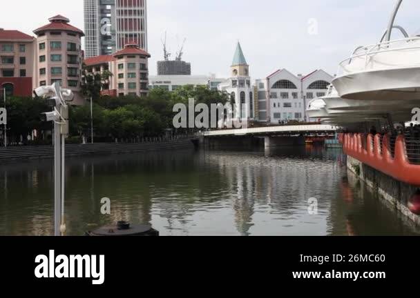 Progressive construction of buildings by a river Stock Video Footage ...