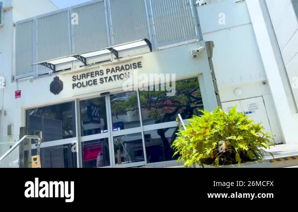 Exterior view of Surfers Paradise Police Station Stock Video Footage ...